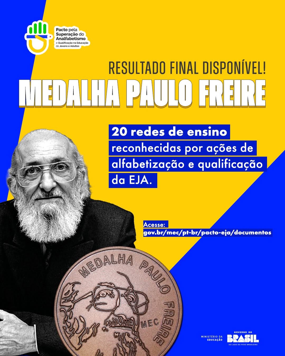 Divulgado resultado final da Medalha Paulo Freire - UNDIME - SC